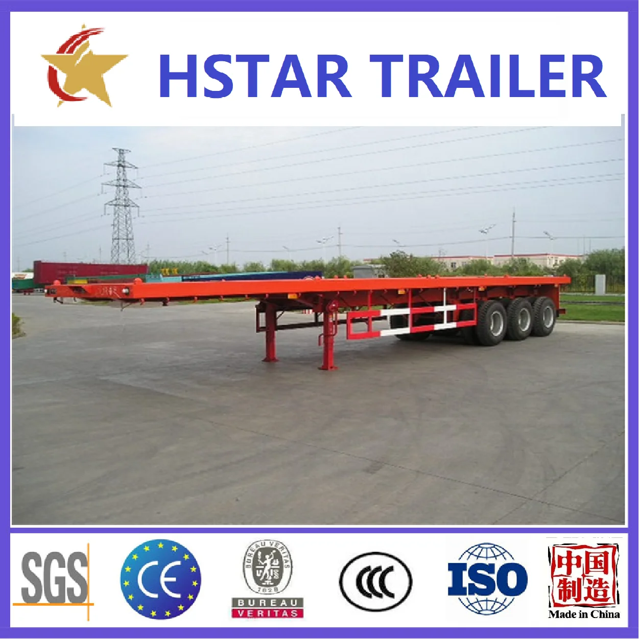 3 Axl Trailer - Semi Truck Bed Frame for High Deck Load