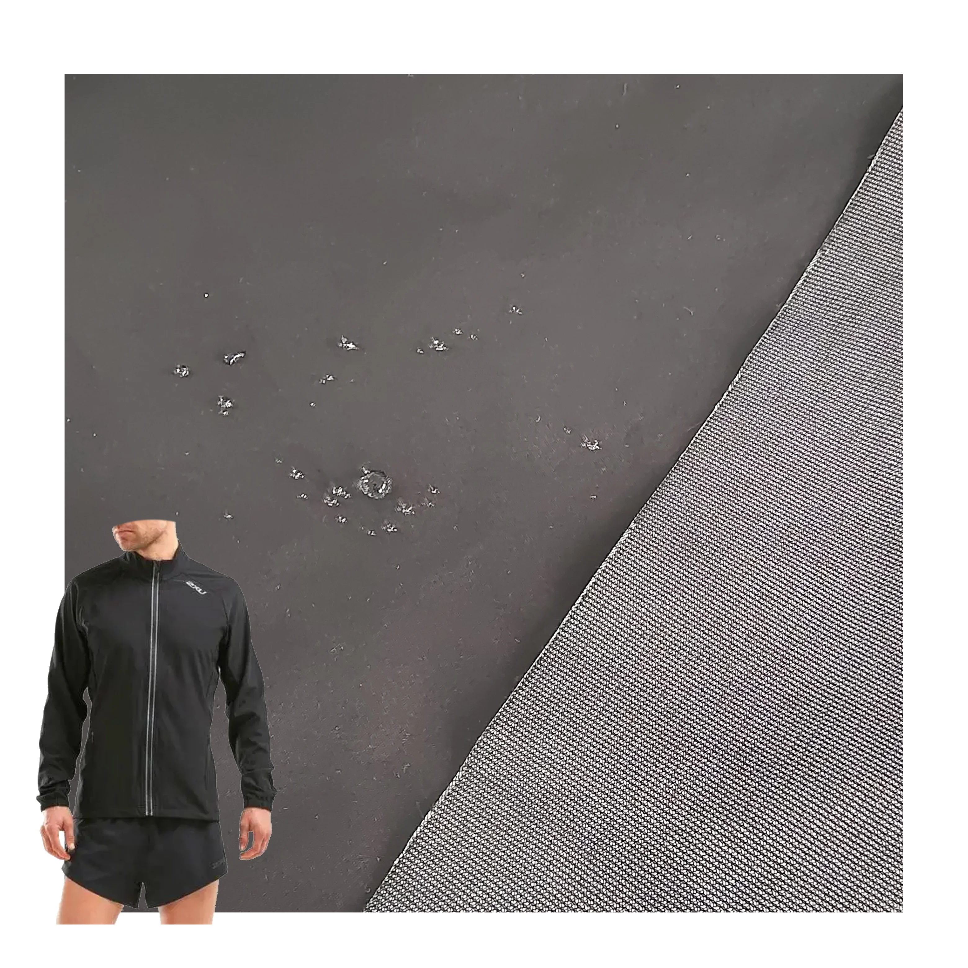 Reinforcement Pongee 3 Layer Film Laminated Breathable Waterproof ...