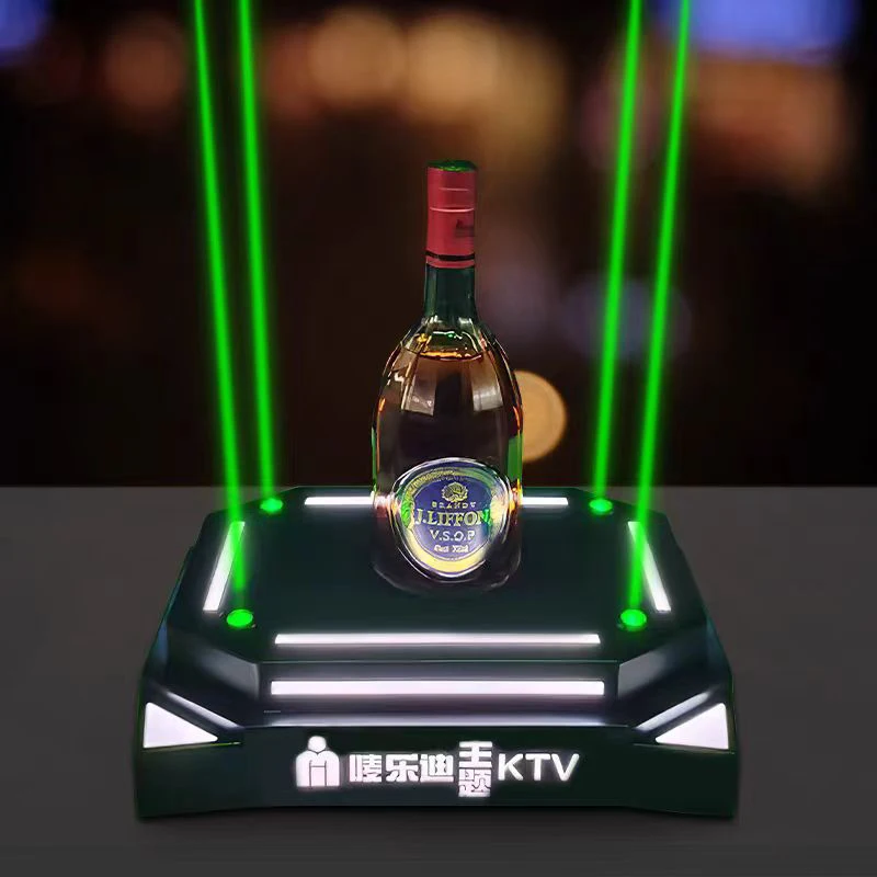 Custom Logo LED Wine Bottle Glorifier Lighting Base Champagne Presenter ...