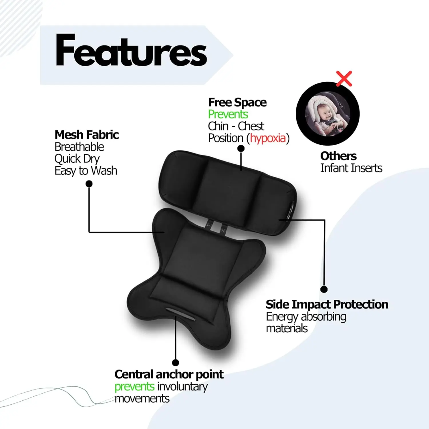 Infant Insert Compatible Doona/Graco Head Body Support Side Impact ...