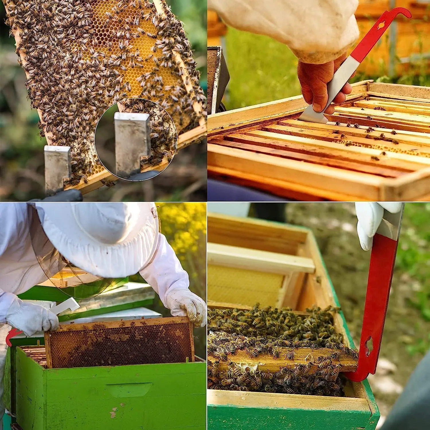 Stainless Steel J-Hook Bee Hive Tool Frame Lifter and Scraper J-hook ...