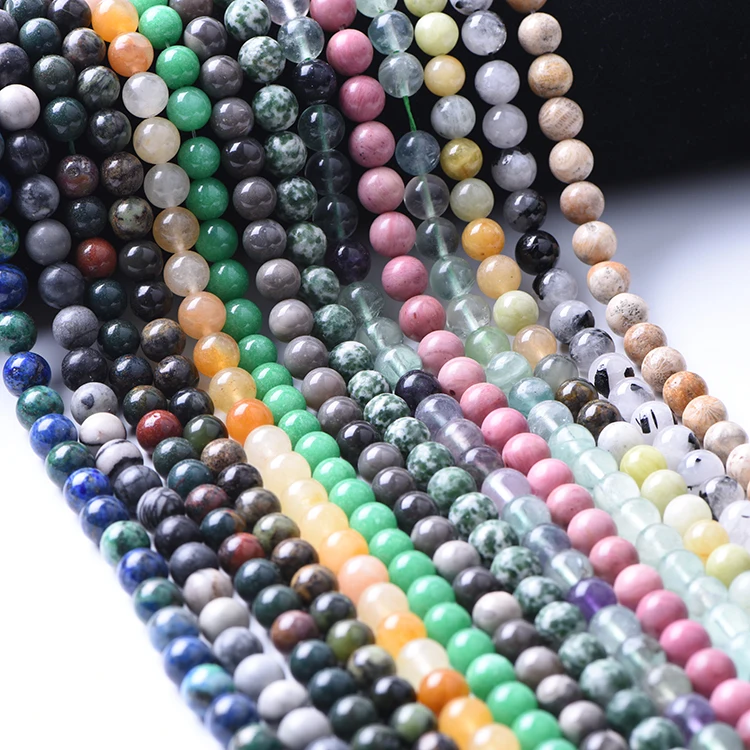 Diy Jewelry Making Loose Stone Beads Natural Semi-precious Gemstone ...