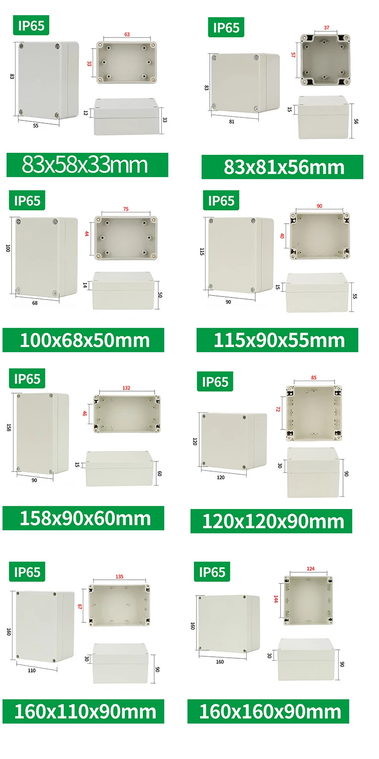 Custom Size F Type Indoor Outdoor Plastic Enclosure