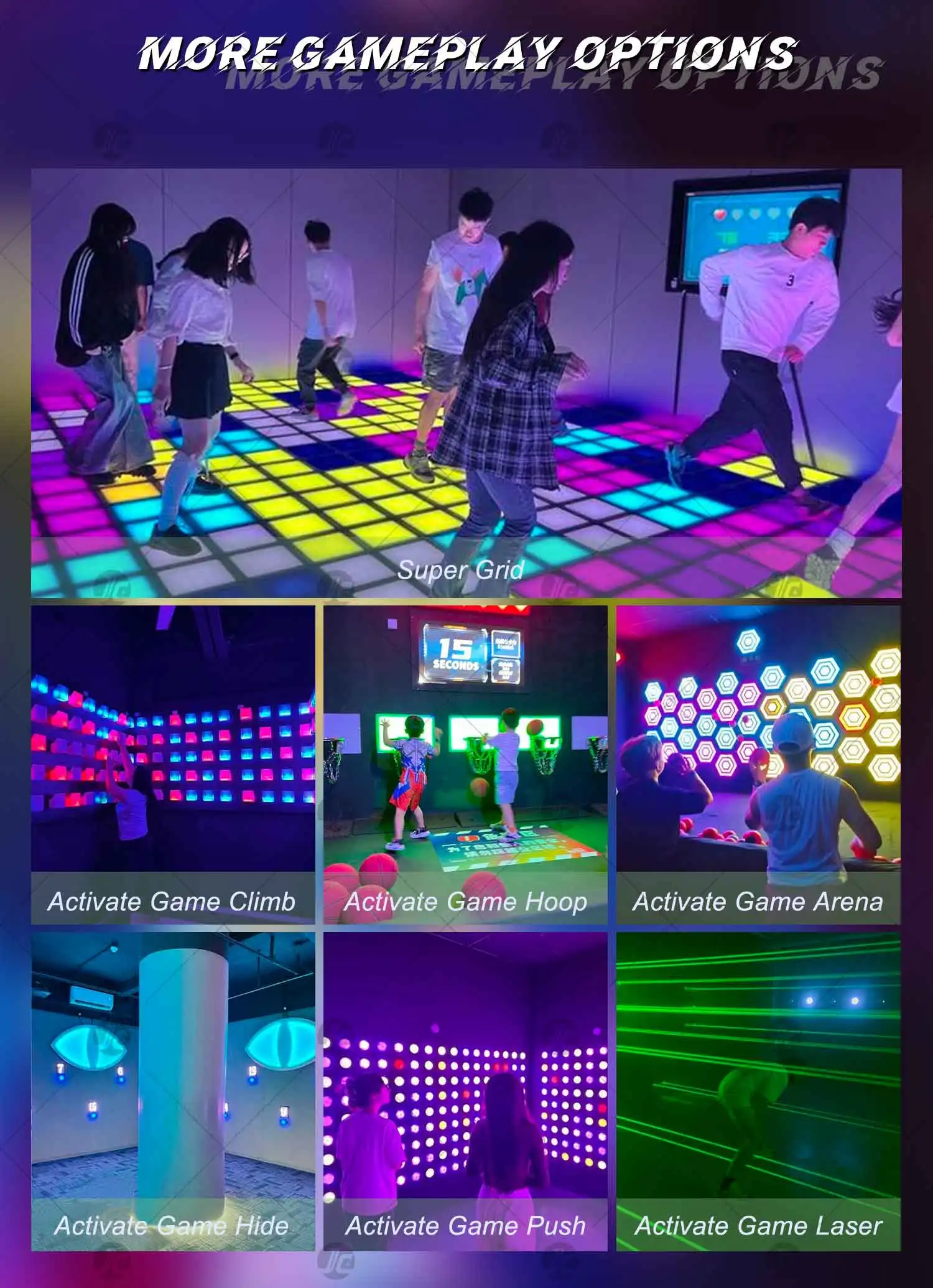 Indoor Led Light Activate Reaction Games Activate Game Experience ...