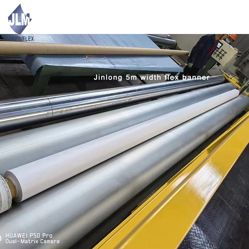 Jinlong 300gsm Laminated PVC Flex Banner Roll Printing