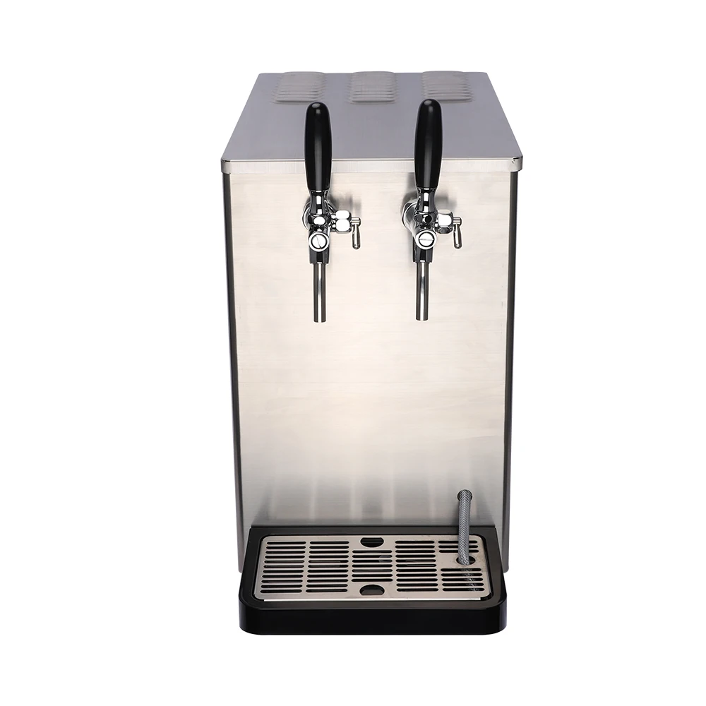 2 Tap Table Beer Kegerator Machine Countertop Beer Cooler Dispenser ...