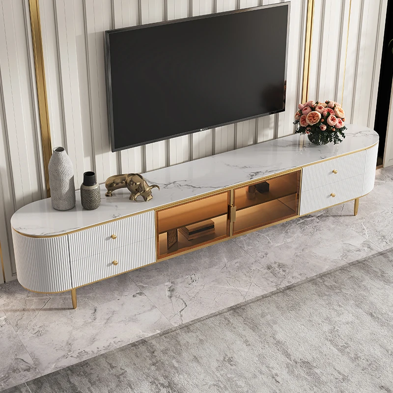 Luxury Gold TV Console - Stylish & Durable Living Room Furniture
