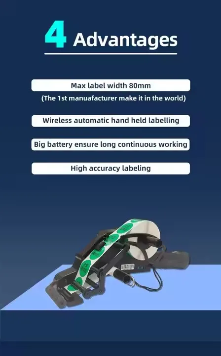 BSC-EA40 Portable Labeling Machine Electronic Handheld Labeler Fruit Labeling Machine Sticker ...