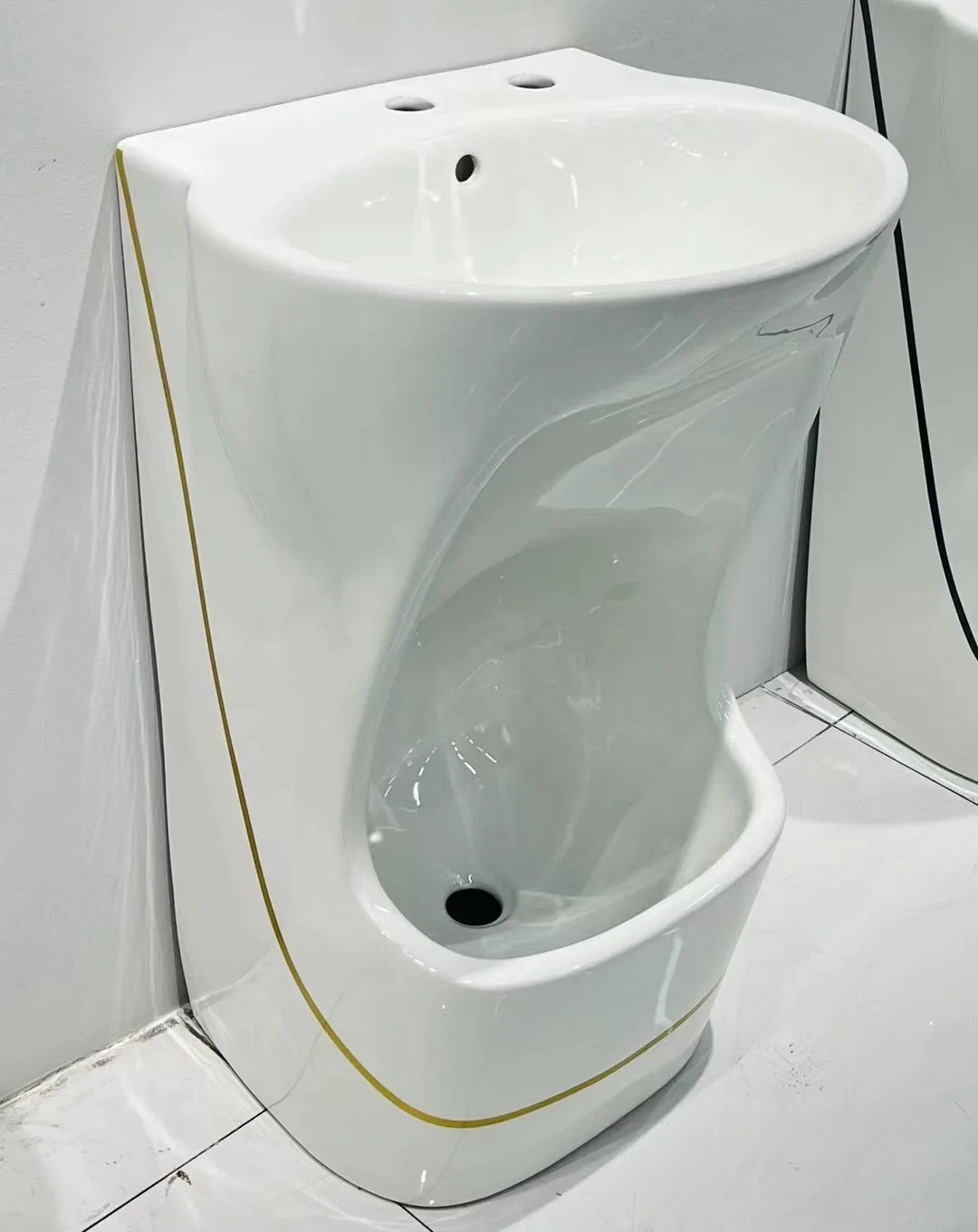 Wuduwash White Rectangular Hand Wash Basin Sink Small Counter Standing ...