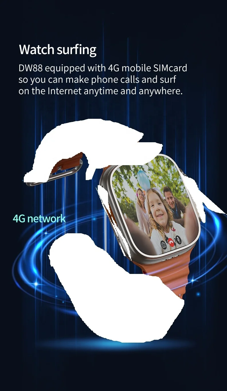 Smartwatch Dw89 2.05" With Camera 5g Network 8 16 64 Gb Wifi Video ...