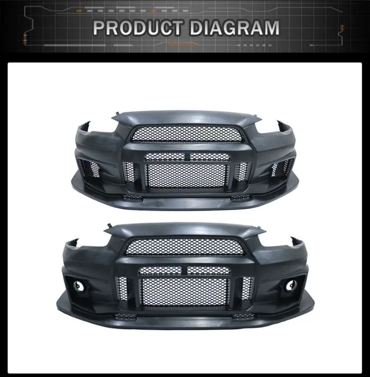 Mitsubishi Lancer 2009-2016 Modified PP Car Bumpers & Skirts ODM
