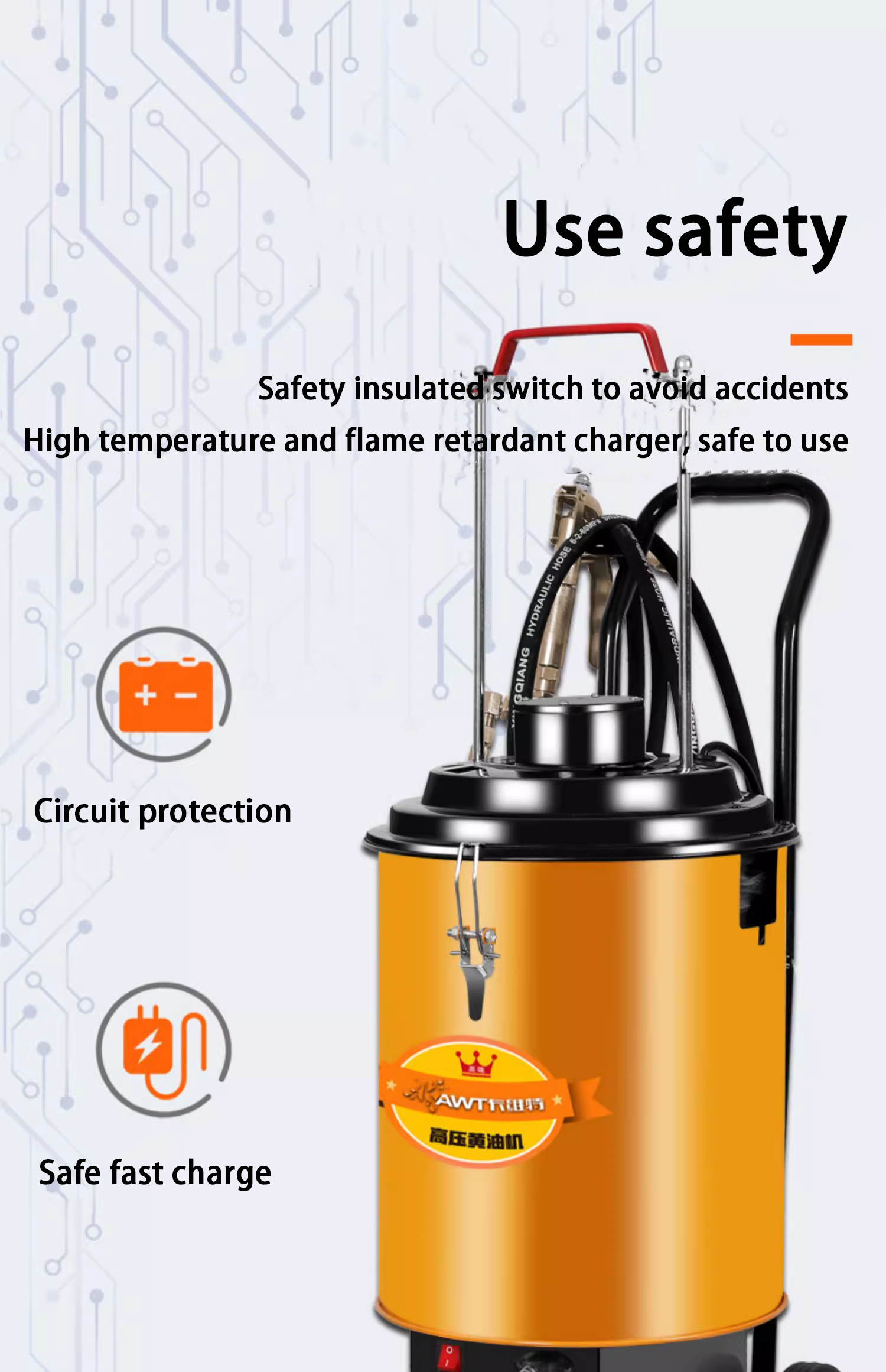 Cavitt Factory Outlet Grease Gun Lubrication Pump High Pressure Bucket ...