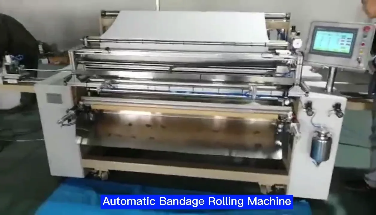Automatic Medical Bandage Rolling Cutting Packing Machine For Medical ...
