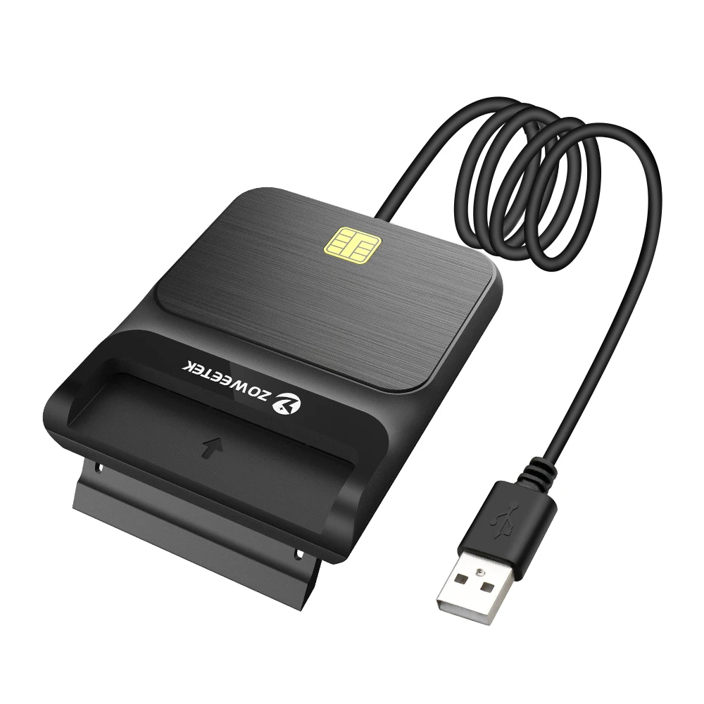 ZOWEETEK USB Smart Card Reader - EMV & ISO 7816 Compliance