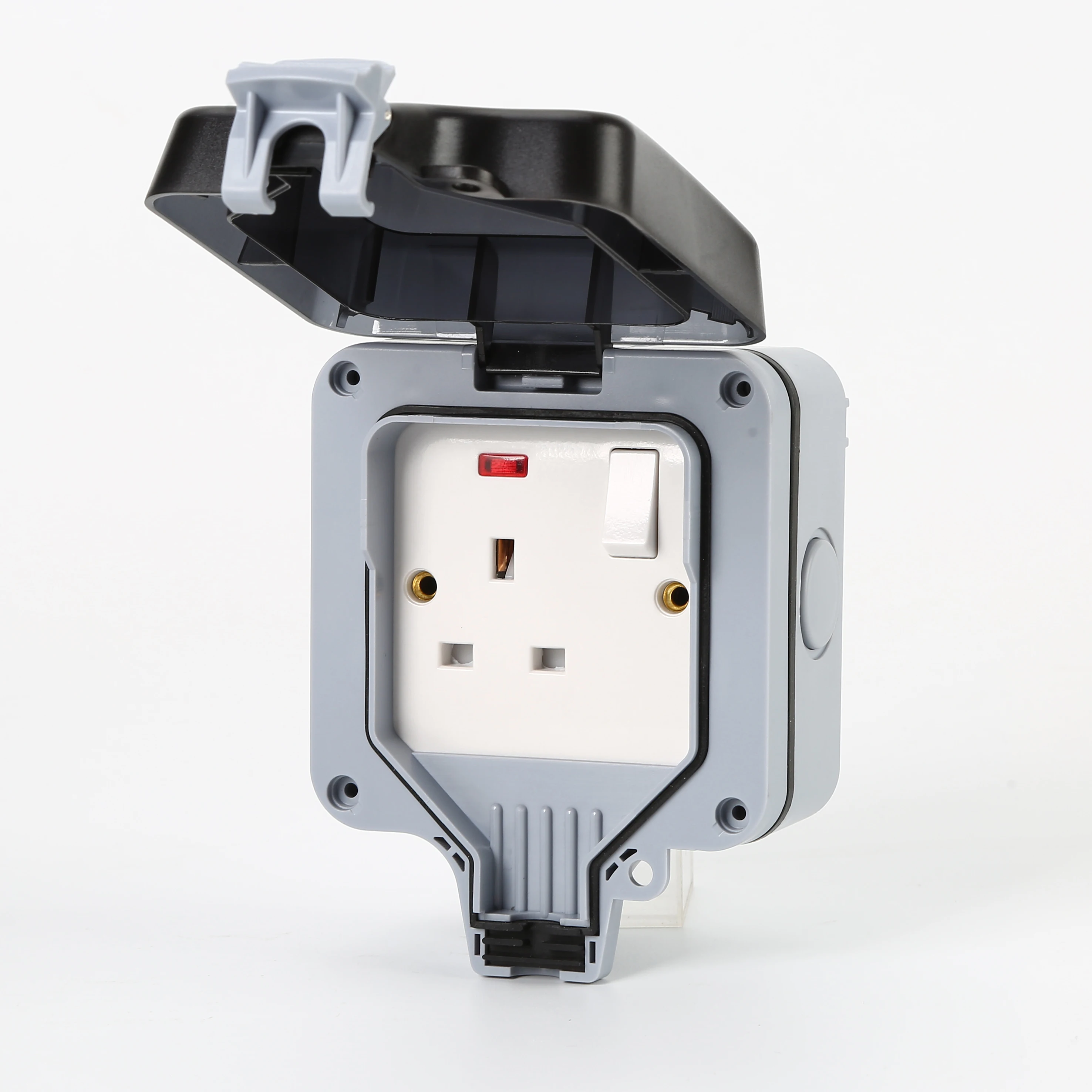 Weatherproof ABS+PC UK Standard 13A Switched Socket - IP66 Rated ...
