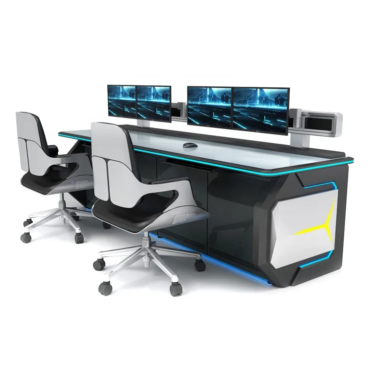 Customized Metal Office Desk with Adjustable Height, Monitoring Console ...