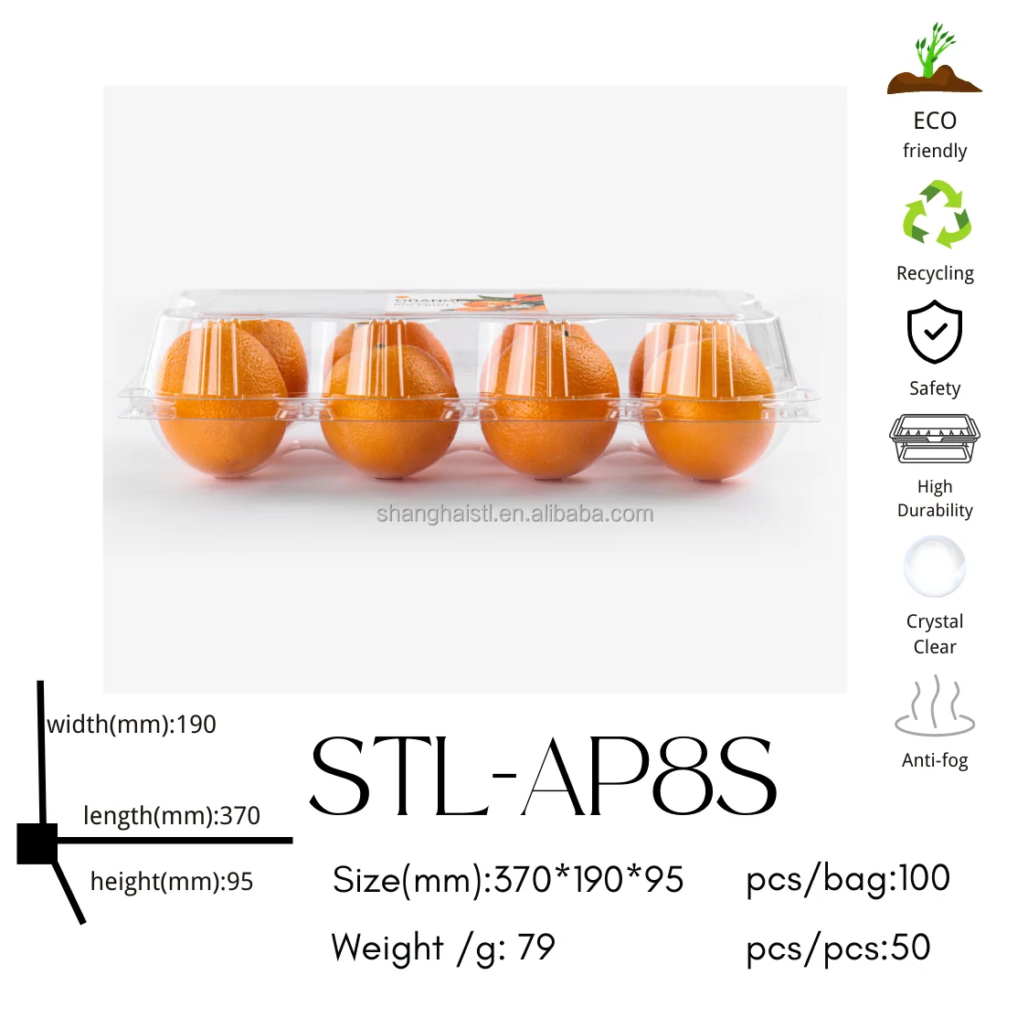 Factory Custom Clear Pet Plastic Blister Apple Peach Pear Orange ...