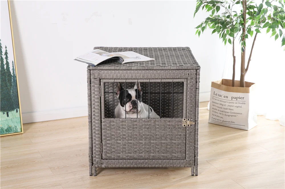 New Design Rattan Wicker Pet Residence Dog Crate Animal Pet Furniture ...