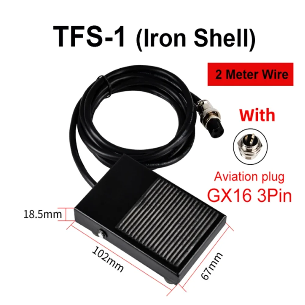 JINSLU 2/3pin Momentary Welding Positioner Foot Pedal Switch