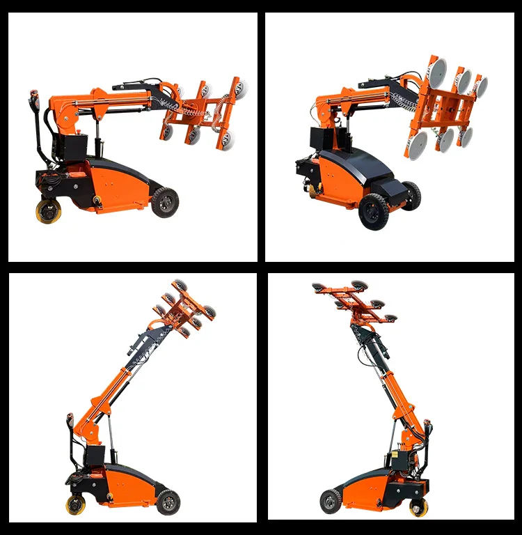 Mobile Battery Powered Glass Lifter Trolley All Terrain Vacuum Sucking ...