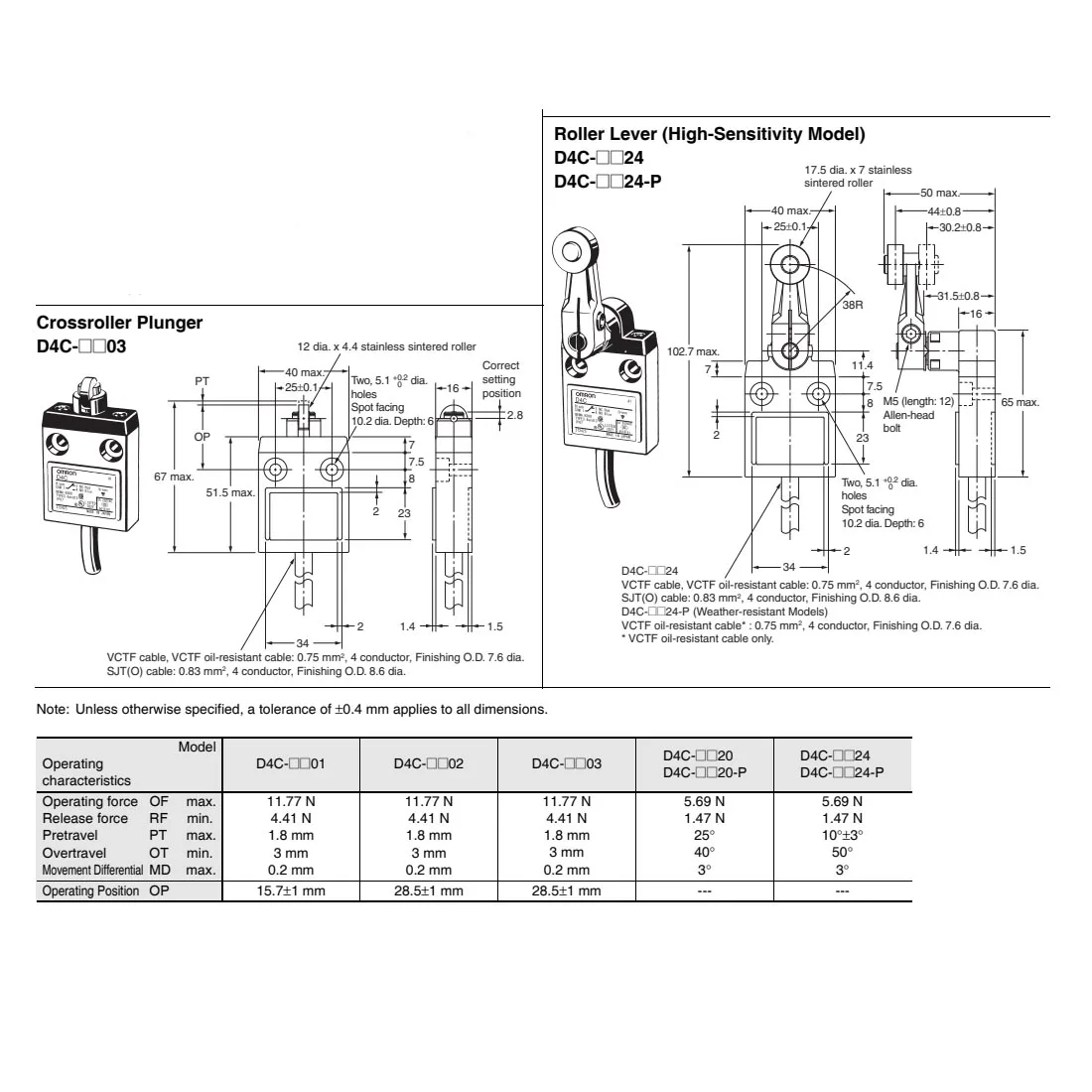 D4c Enclosed Switch Limit Switches D4c-1320 1202 Waterproof Anti ...