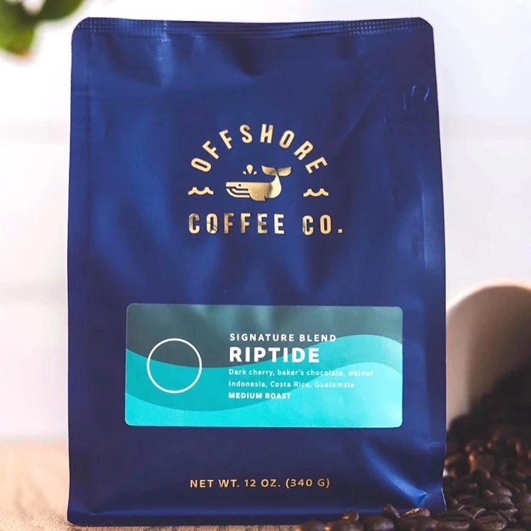 AT PACK 12oz Eco Friendly Matte Black Coffee Bags Valve 250g 500g 1kg ...