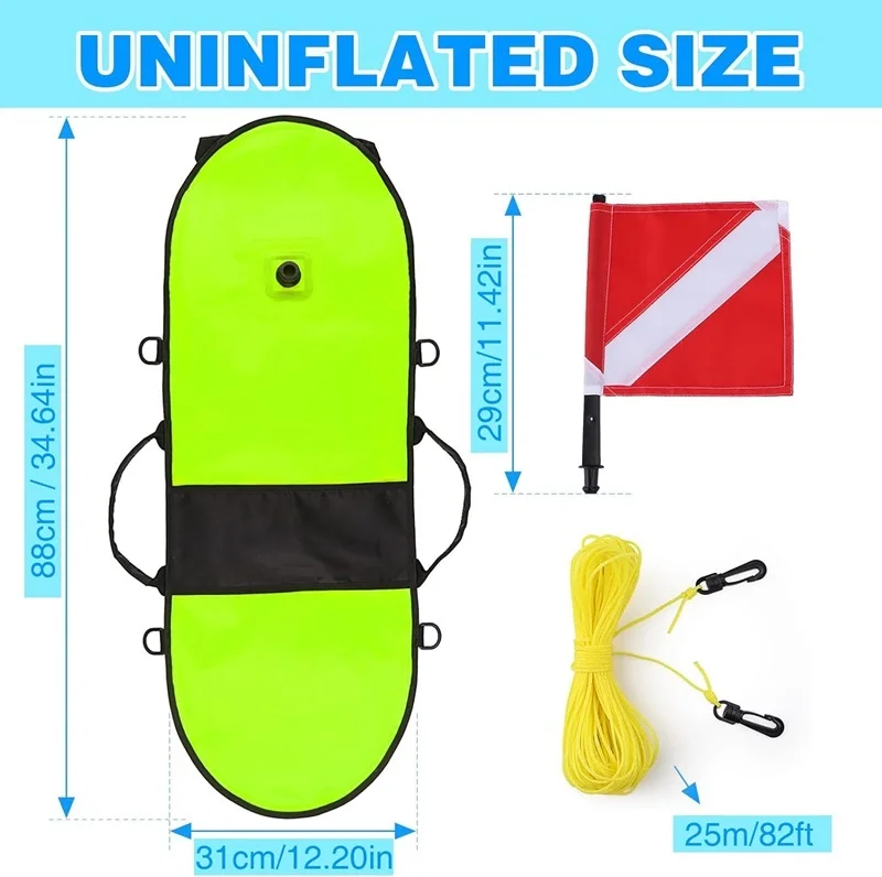 Freediving Float Buoy - Durable Inflatable Dive Marker