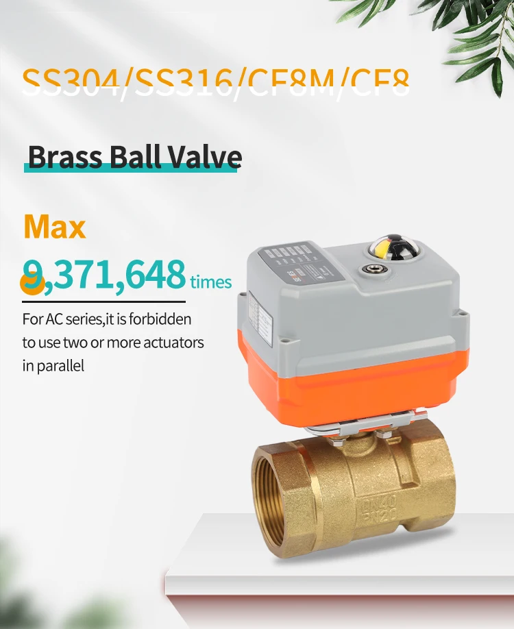 2 Way Motorized Regulating Valve - Durable Brass Ball Valve