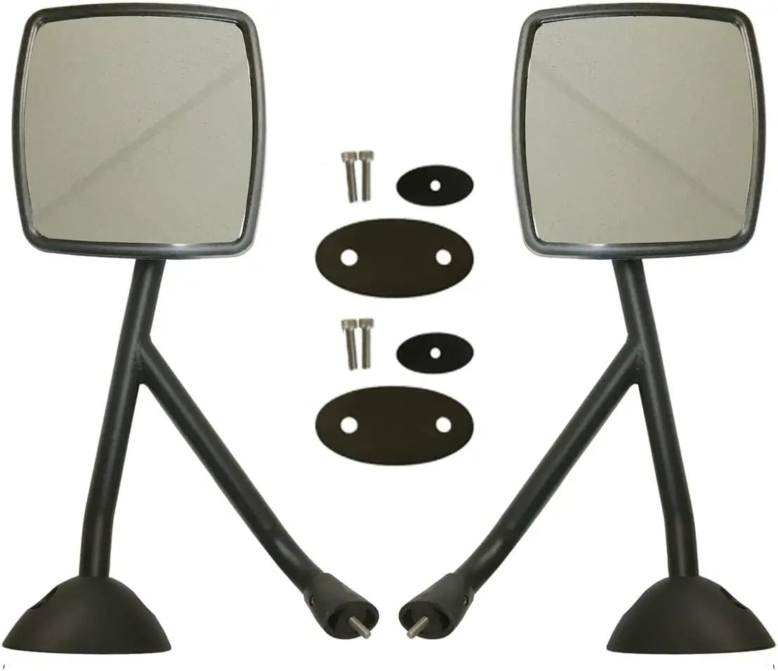 Hood Mirror Black With Arm And Mounting Kits - Driver & Passenger Side ...
