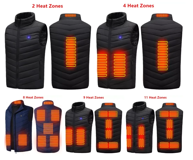 Smart Heating Cotton Sleeveless Jacket Temperature Control Outdoor ...