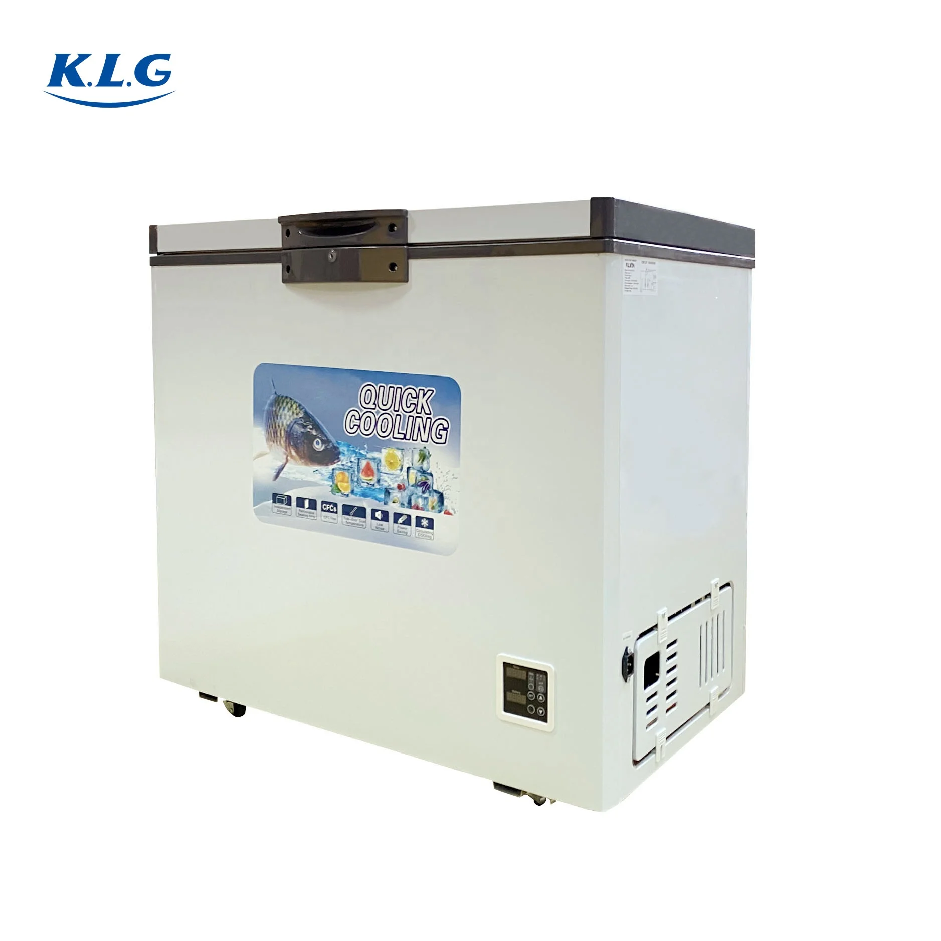 200L Solar Powered Energy Deep Chest Freezer Dc 12v 24v Solar Fridge ...