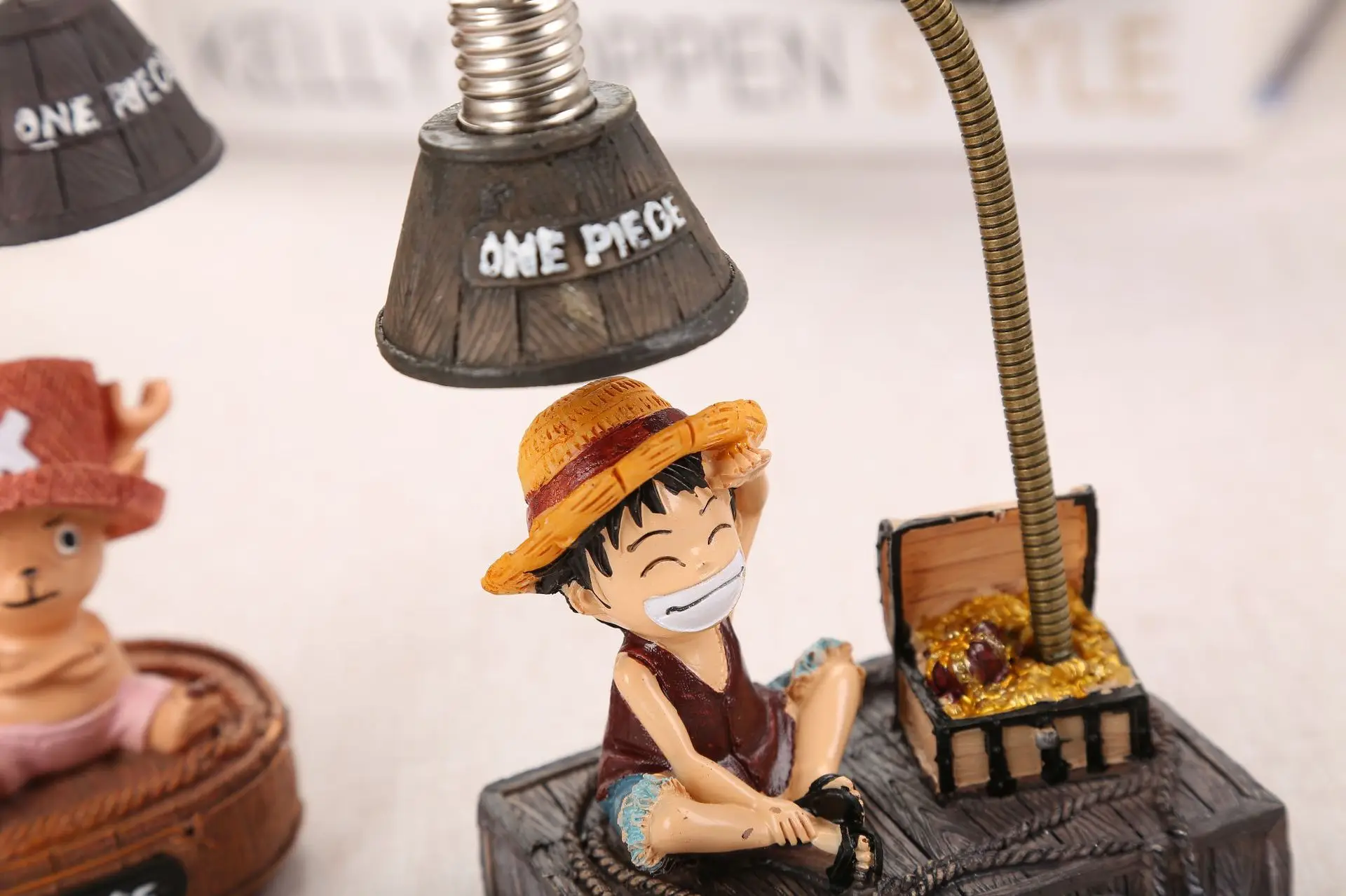 Anime Luffy Resin Action Figure With Lights Collectible Model Christmas ...