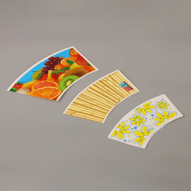 170gsm+15/18 Single Pe Coated Blank Fan Shape Paper Cup Fan Paper for ...