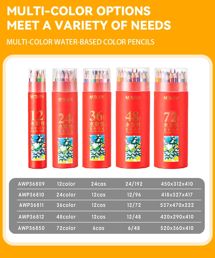 36 Colours Watercolor Colored Pencil Set for Artists