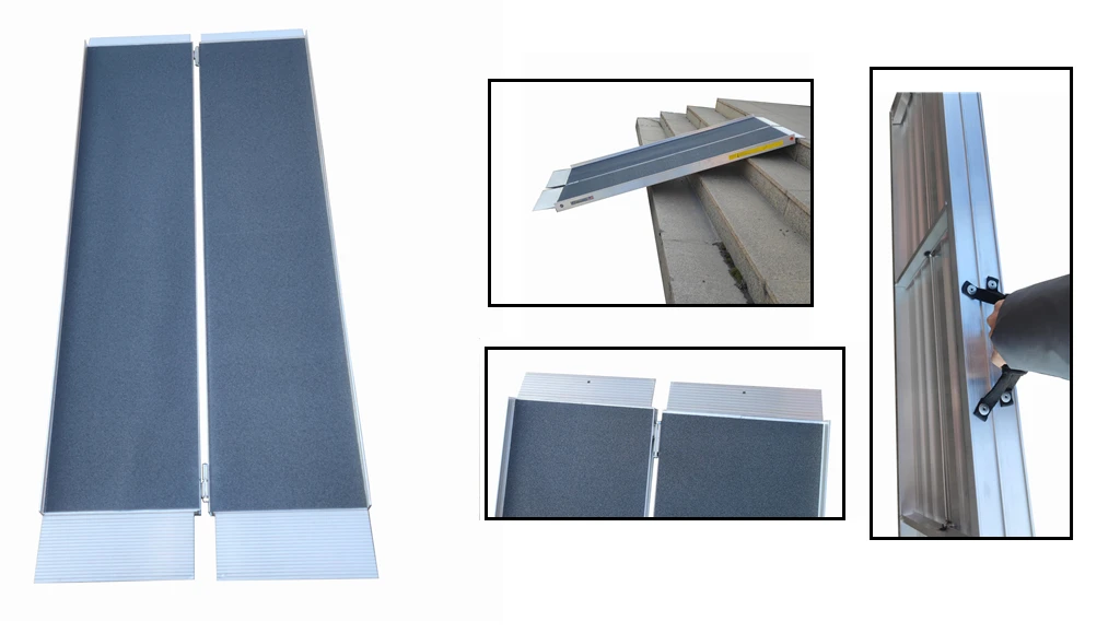 Aluminum Ramps Portable Silver Aluminum Wheelchair Ramps for Steps ...