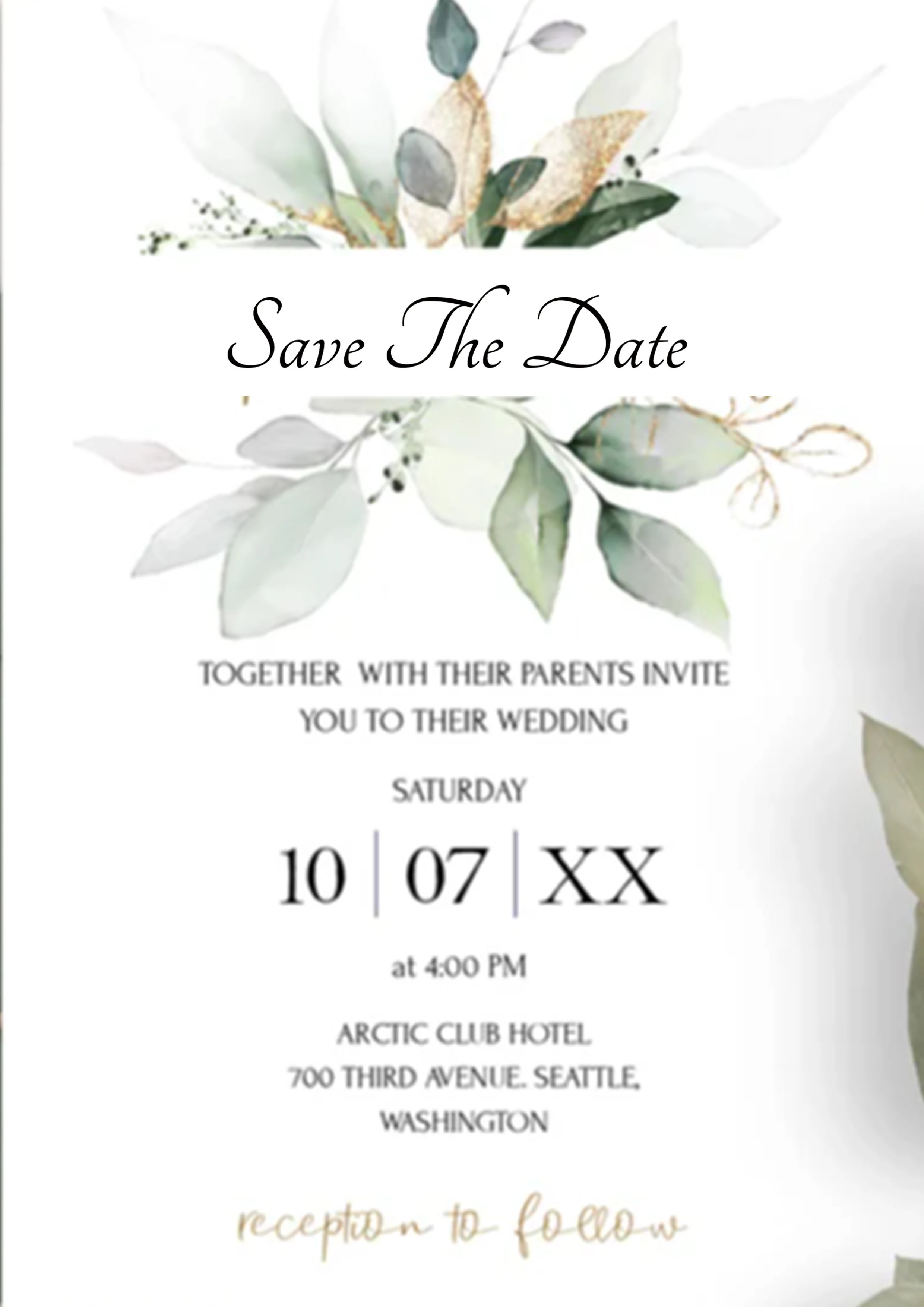 Custom Luxury Printed Invitation Cards with Envelope