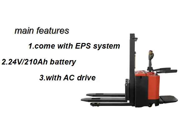 Hot Sale Rider Electric Pallet Stacker - 1 to 2 Ton Capacity