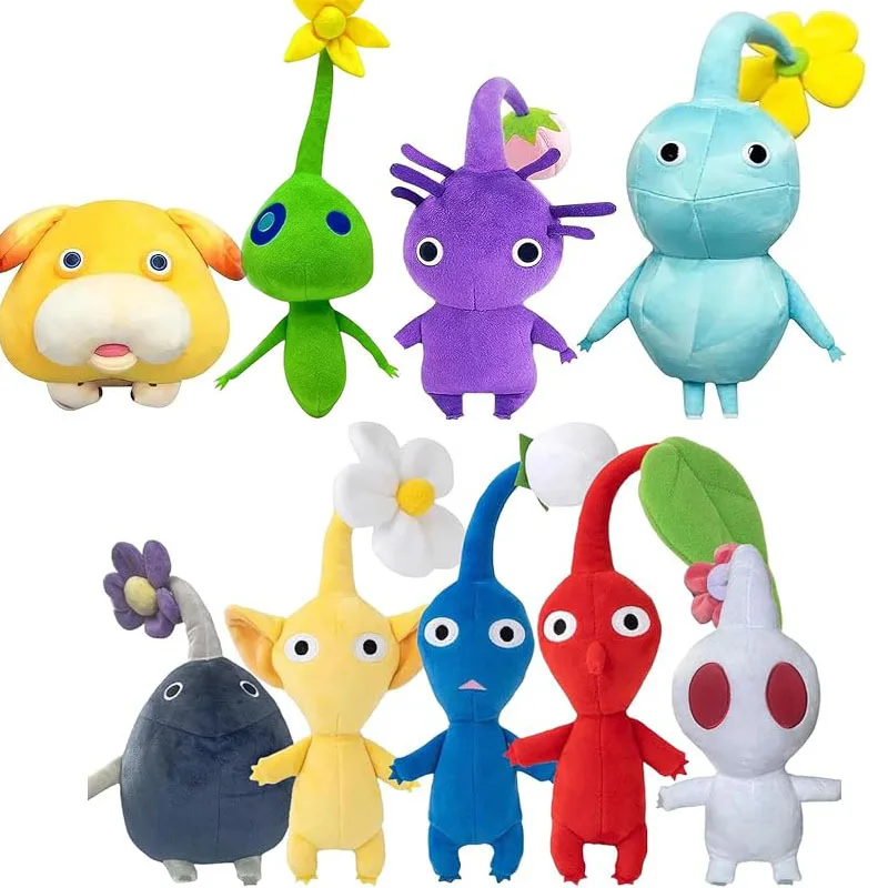 Pikmin Plush Toy Cartoon Game Plushie Olimar Flower Bud Leaf Cute ...