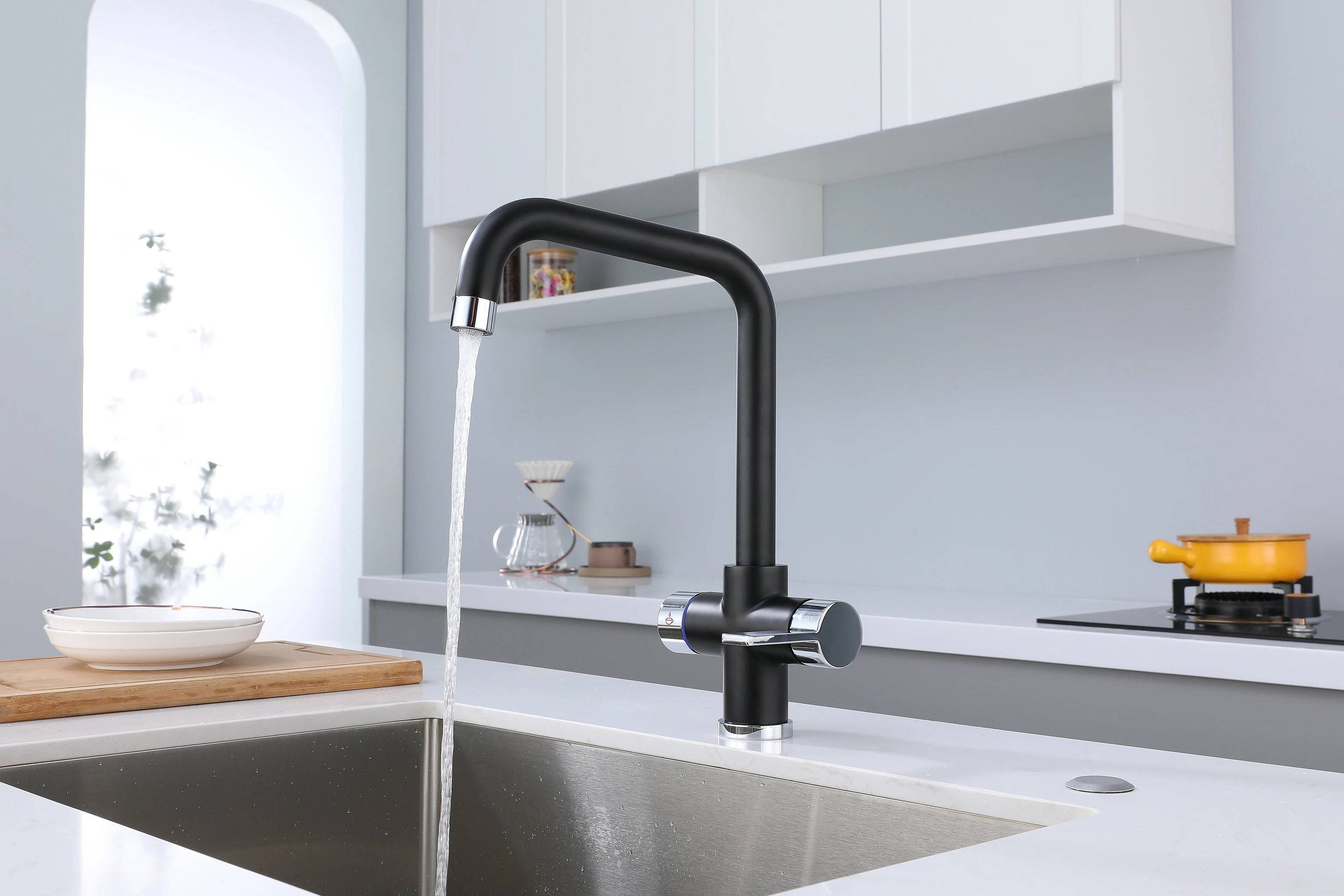 Digital LED 4 in 1 Instant Hot Boiling Water Tap /Filtered/Hot/Cold 4 ...