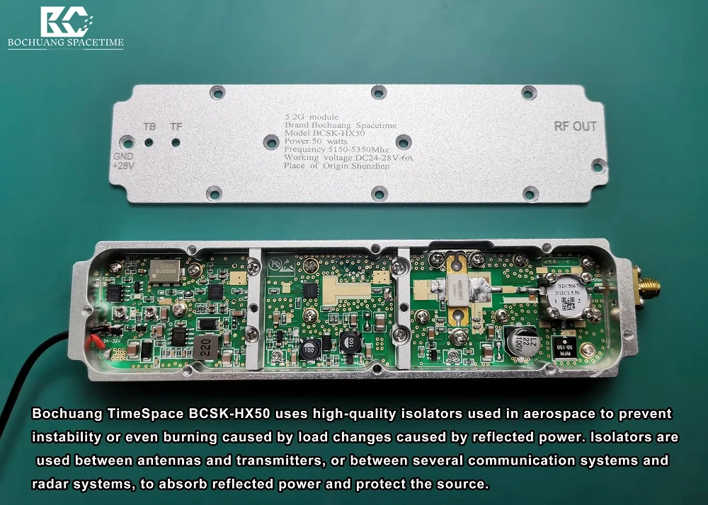 BCSK-HX50 High-Power 5150-5350mhz Broadband Isolator for Drone Interference