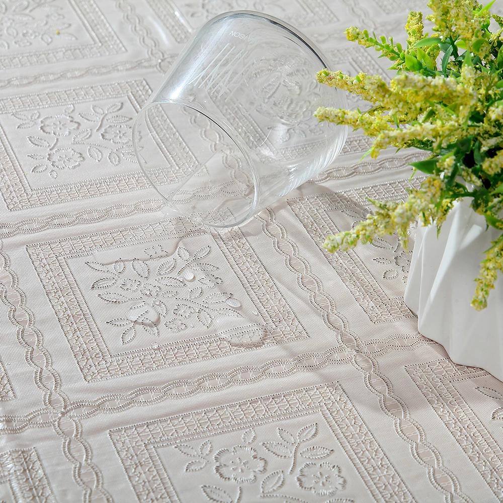 Custom Design Pvc Lace Tablecloth Waterproof Customized Logo Style ...