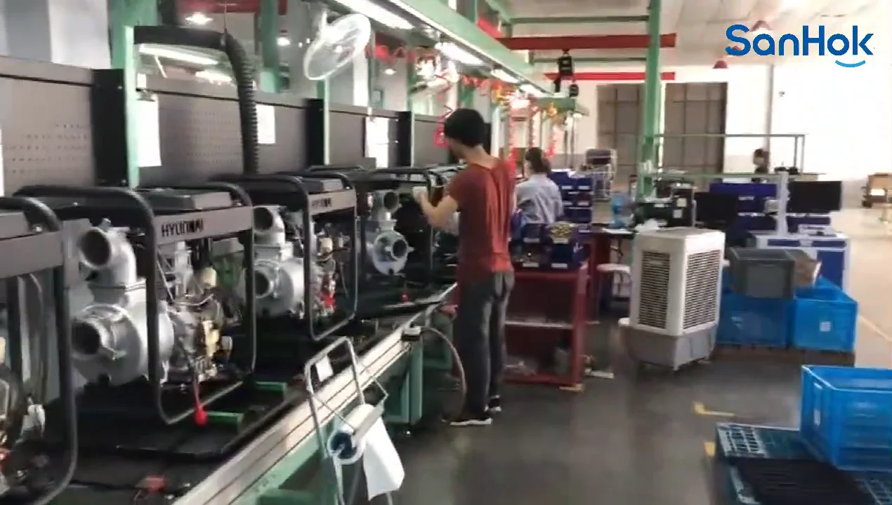 Factory Electric Water Pump Assembly Line With Speed Chain Conveyor For ...