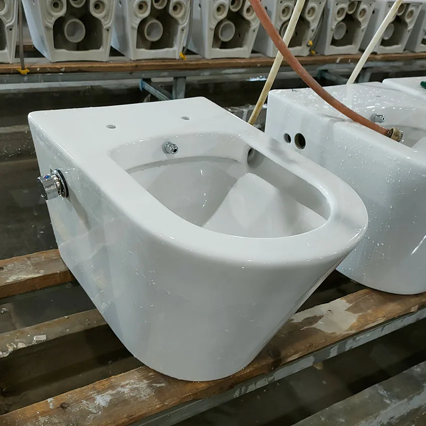 European Style Ceramic Wall Hung Toilet Bowl With Bidet Bathroom White ...