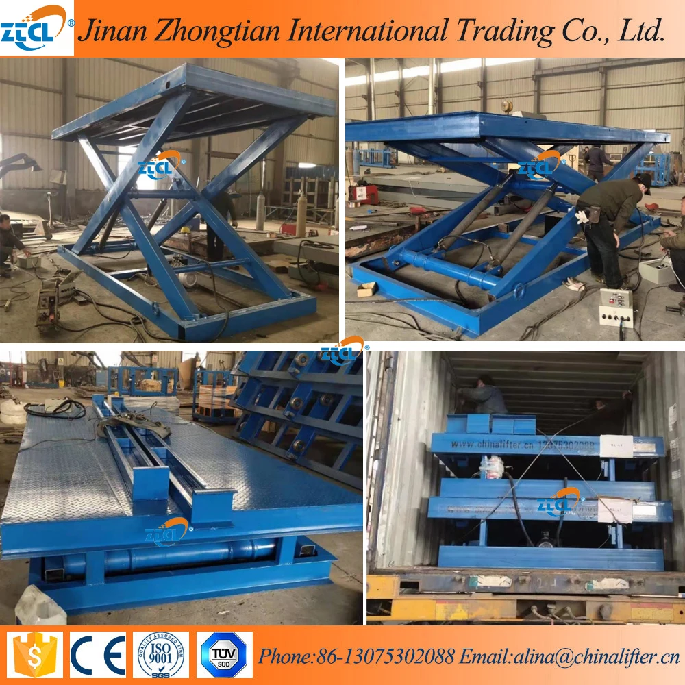 1-6 Ton Hydraulic Scissor Car Lift Work Platform Electric Scissor Lift ...