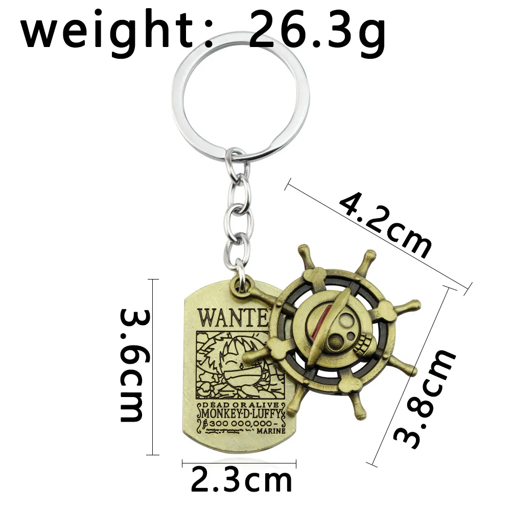 Ace Chopper Luffy Skeleton the Straw Hat Pirates Rope Chain Pendant ...
