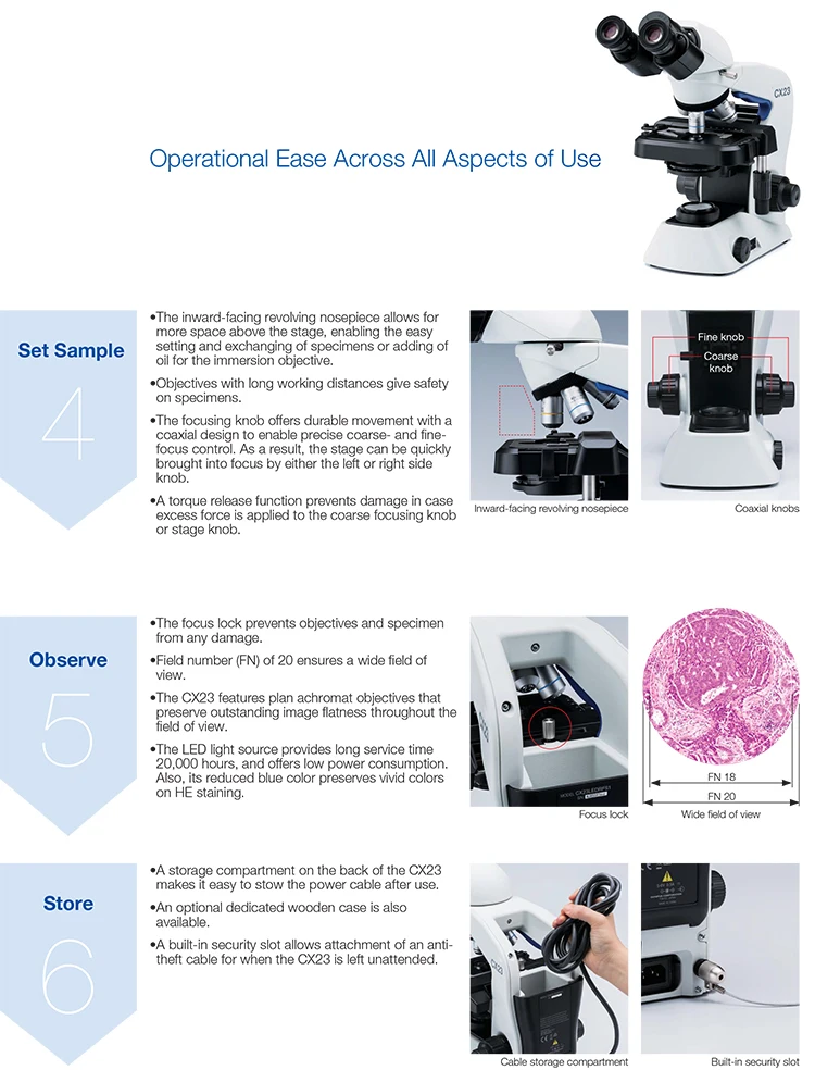 CX33 Biological Microscope - High Definition & Custom Support