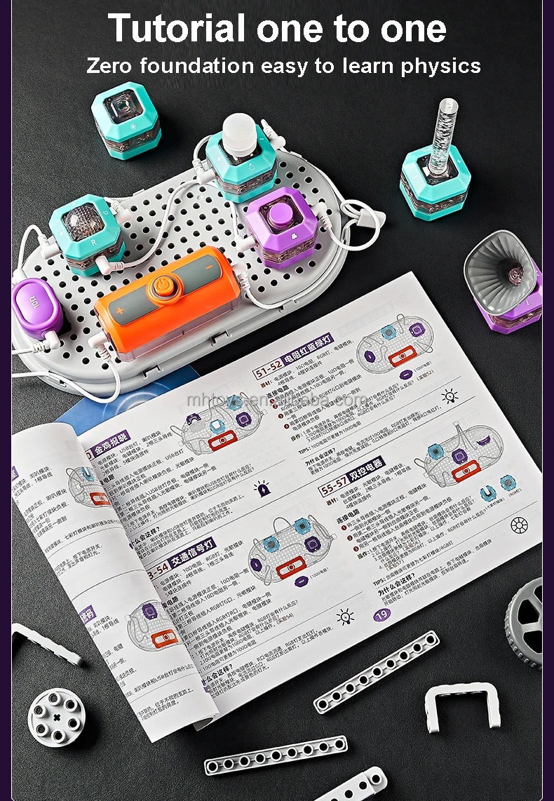 110 Projects Electric Circuits Blocks DIY Toy Science Kit