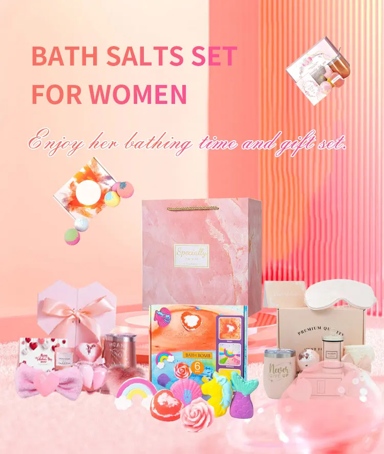 Custom Bath Spa Gift Set Soap Luxury Birthday Valentine Day Bath Bomb ...
