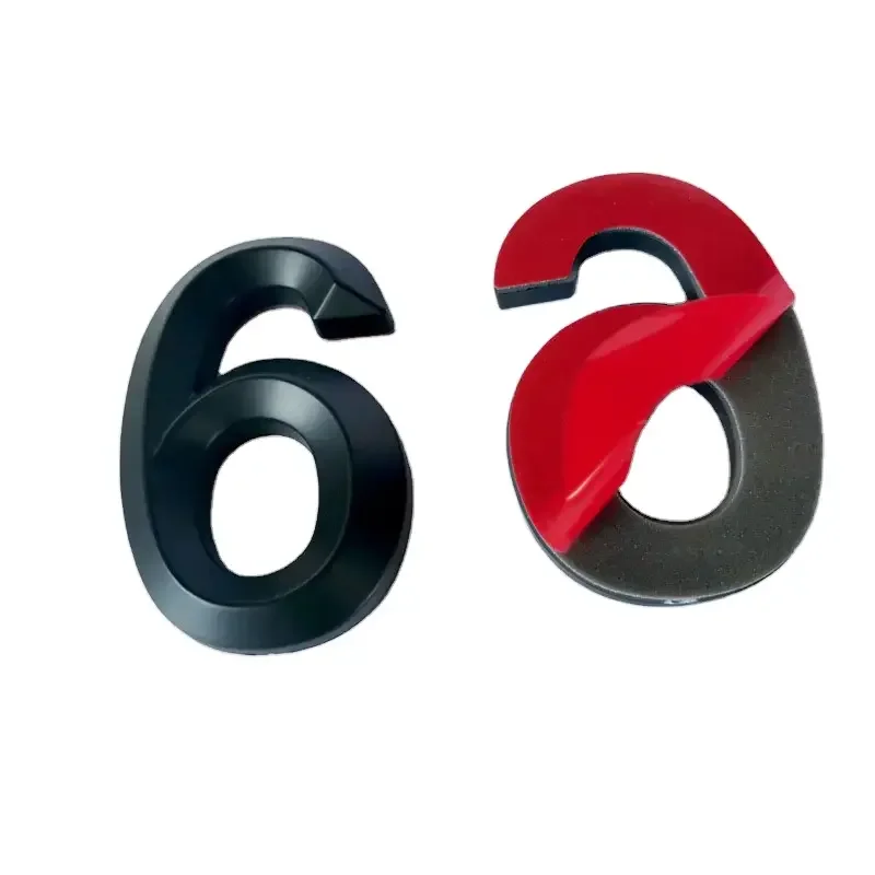 Custom 3D/4D Acrylic Numbers with 3M Adhesive for Cars