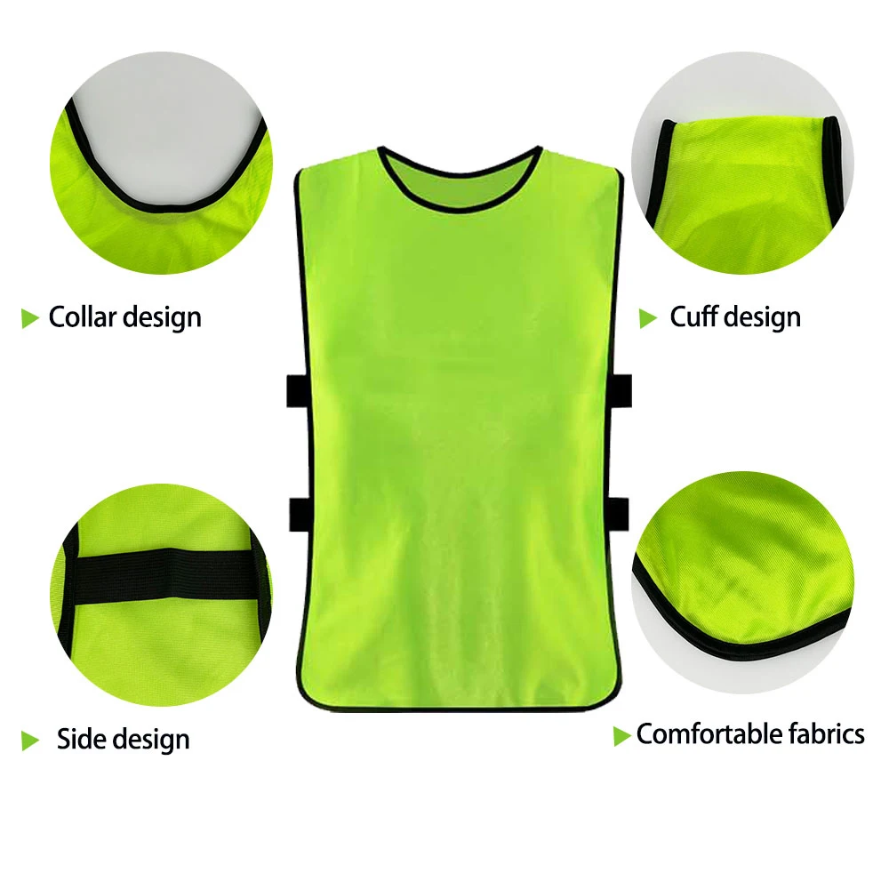 Custom 100% Polyester Soccer Training Bibs - Durable & Breathable